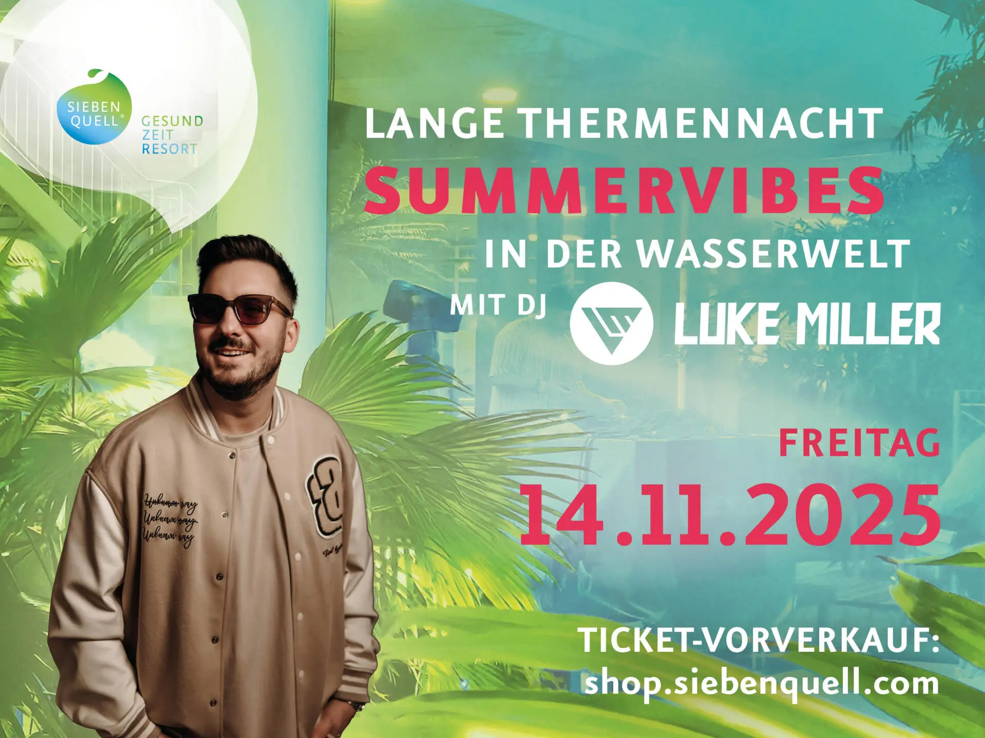Lange THERMENNACHT mit Luke Miller - Bad Weißenstadt am See